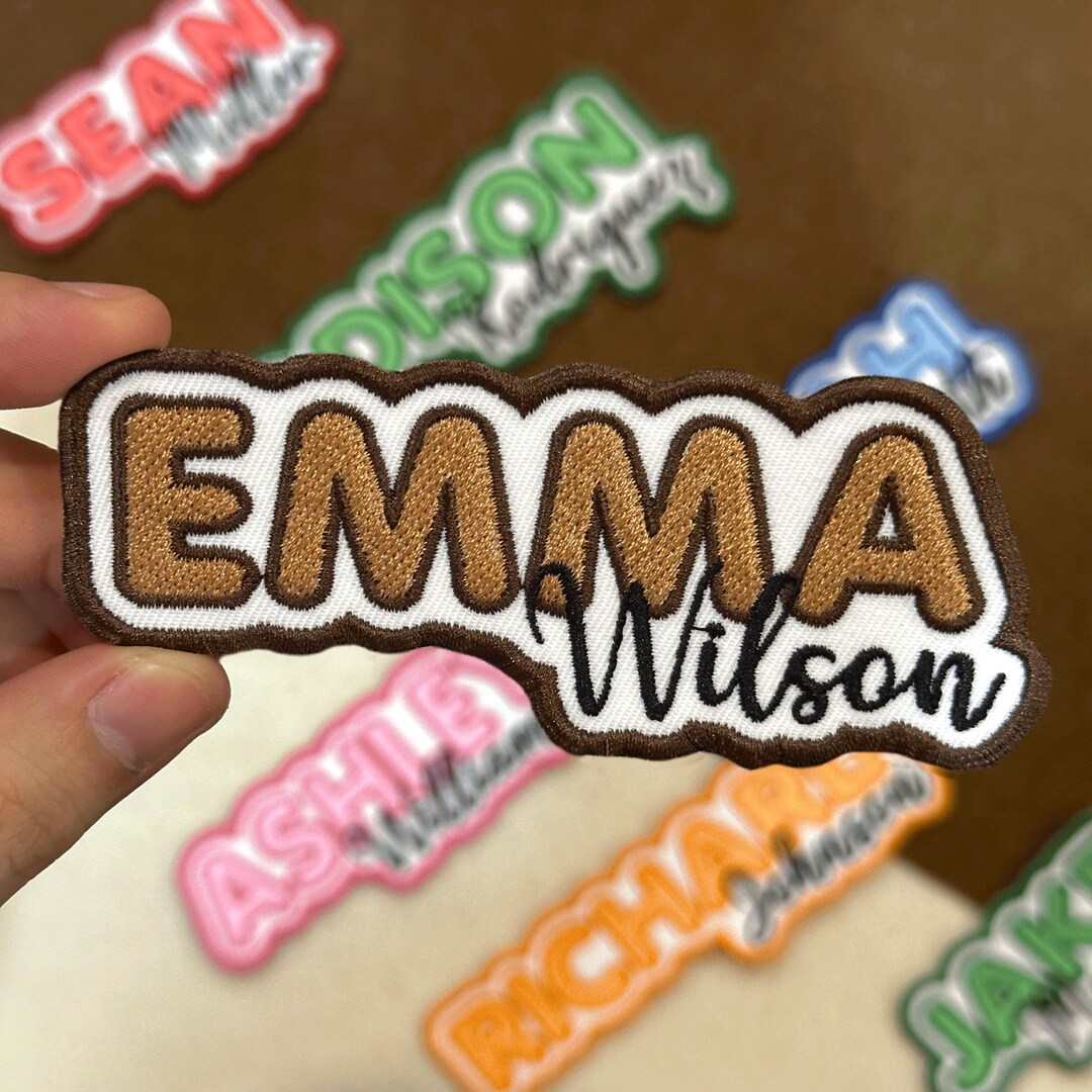 Custom Embroidered Name Patch: Iron-on or Sew-on, Personalized Uniforms ...