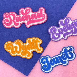 Custom Embroidered Name Patch: Iron-on or Sew-on Retro Badge - Etsy