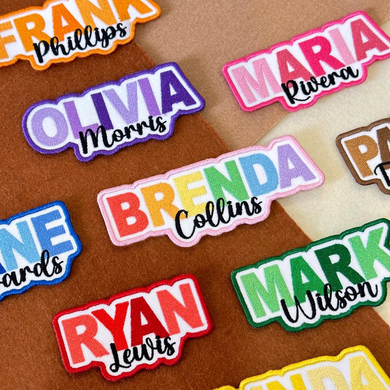 Custom Embroidered Name Patch: Iron-on or Sew-on, Personalized Uniforms ...