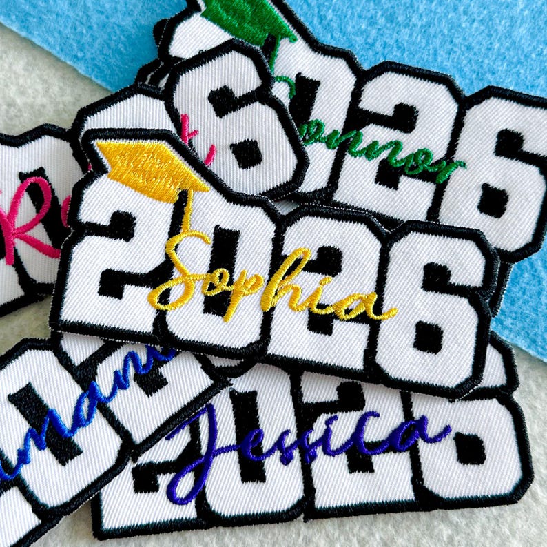 Graduation 2026 Name Patch, Custom Iron on Patch for Backpack or Jacket ...