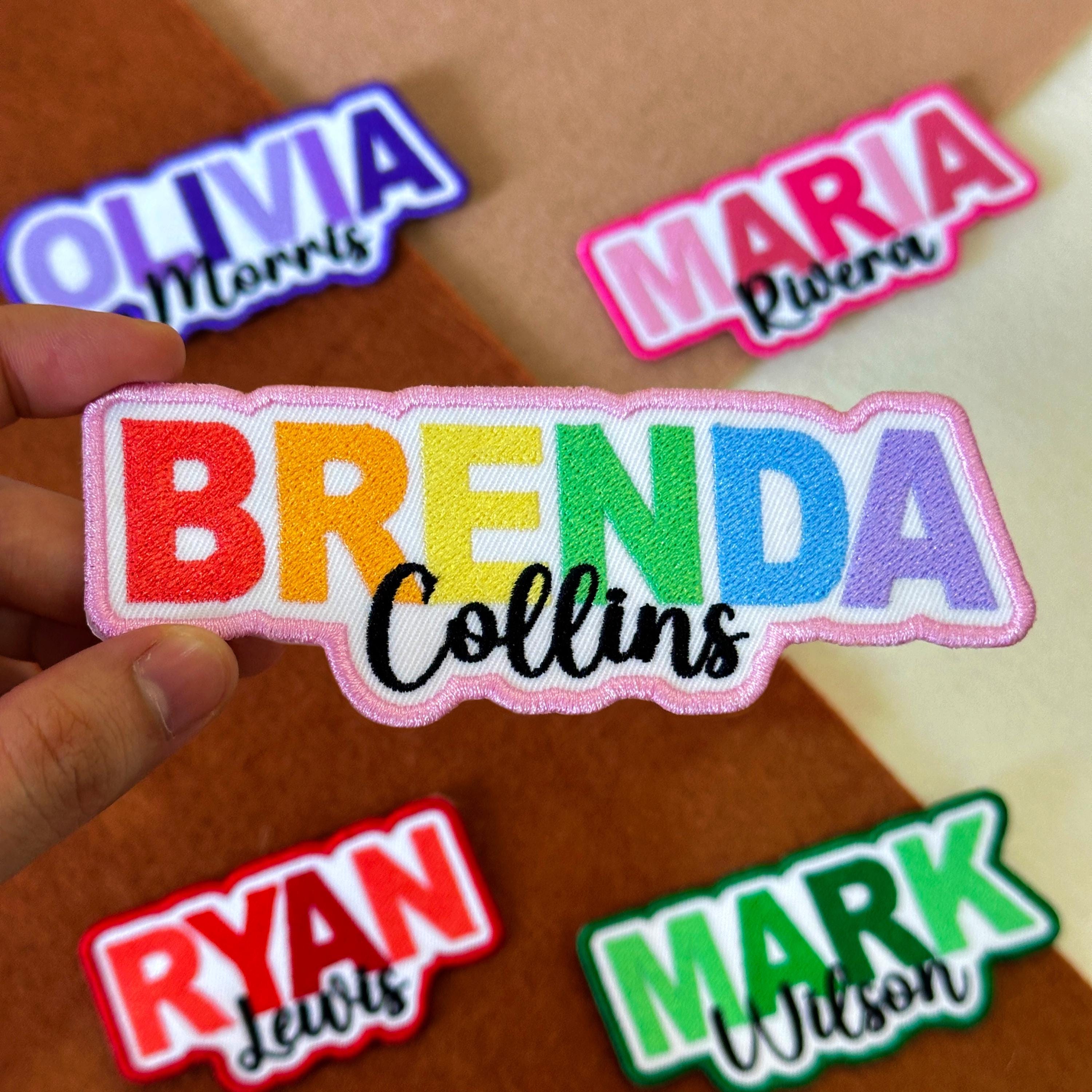 Custom Embroidered Name Patch: Iron-on or Sew-on, Personalized Uniforms ...