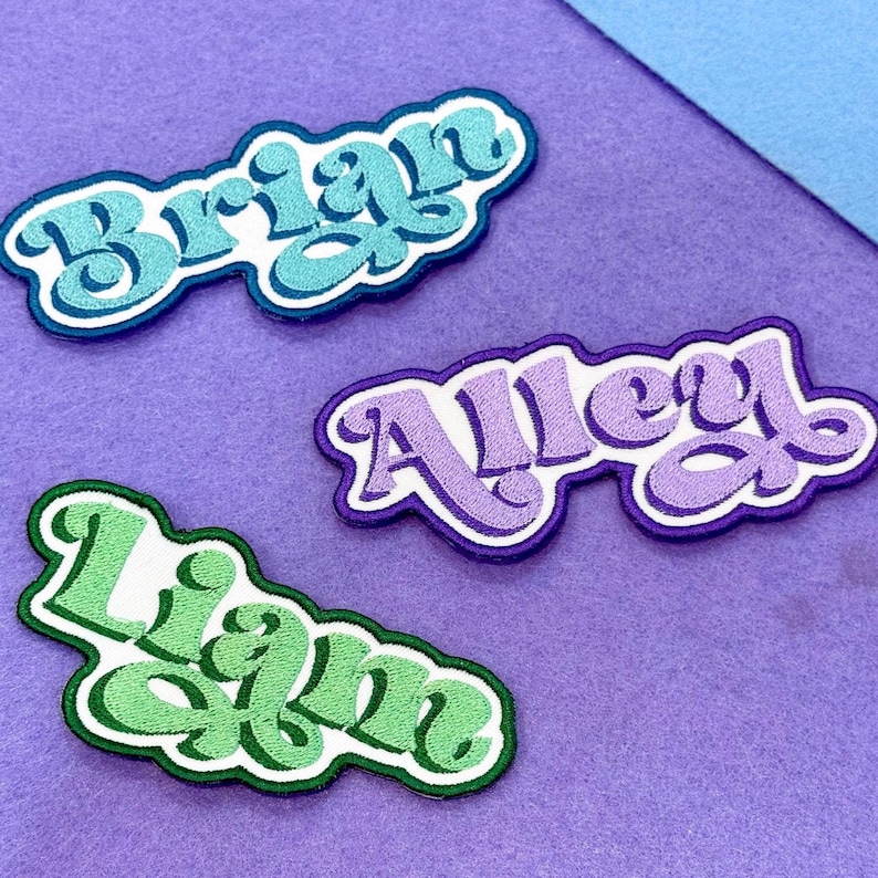Custom Embroidered Name Patch: Iron-on or Sew-on Patches for Clothes ...