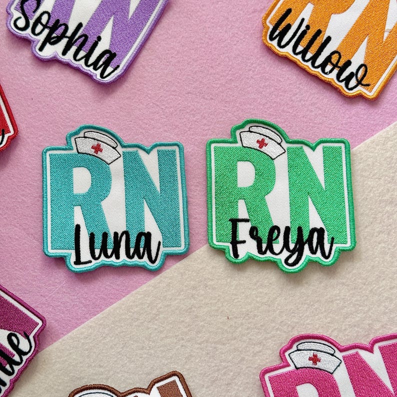 Custom Embroidered Nurse Name Patch, Iron On/hook & Loop - Etsy