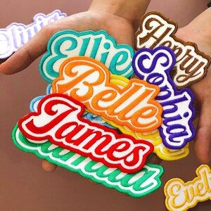 Custom Embroidered Name Patch: Iron-on, Sew-on, Hook & Loop for ...