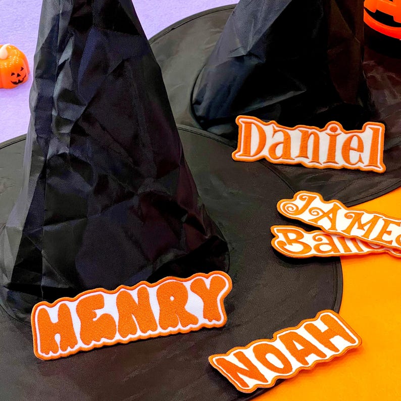 Custom Embroidered Name Patch – Halloween Ghost Font, Iron On/sew On - Etsy