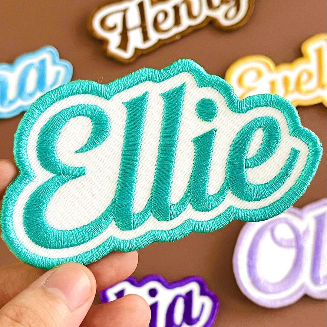Custom Embroidered Name Patch: Iron-on, Sew-on, Hook & Loop for ...