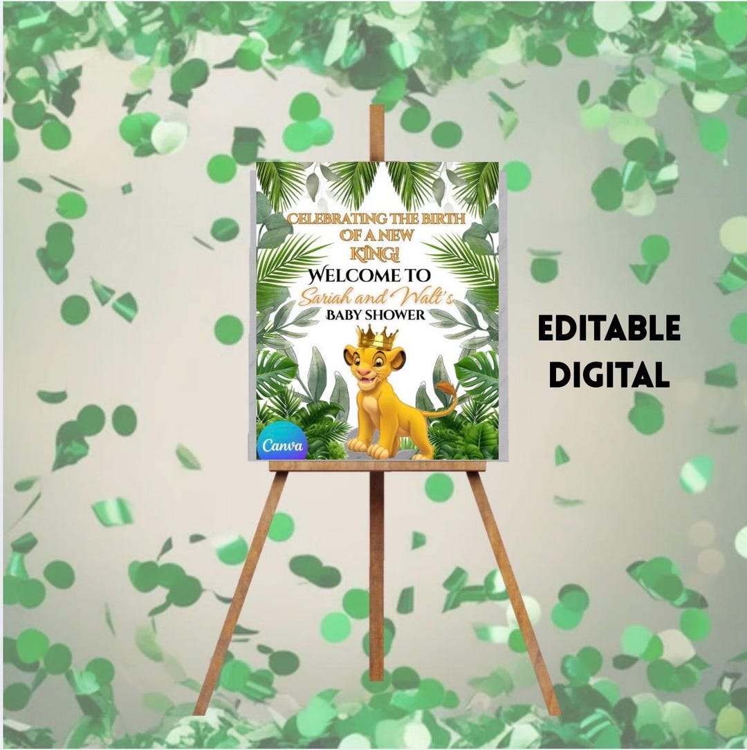 Lion King Welcome Sign- DIGITAL - Etsy