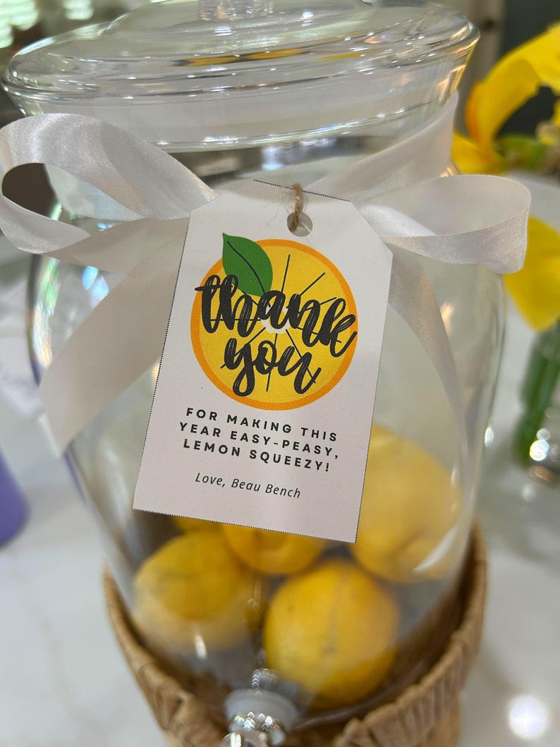 Teacher Appreciation Gift Tag - Easy Peasy Lemon Squeezy (printable ...