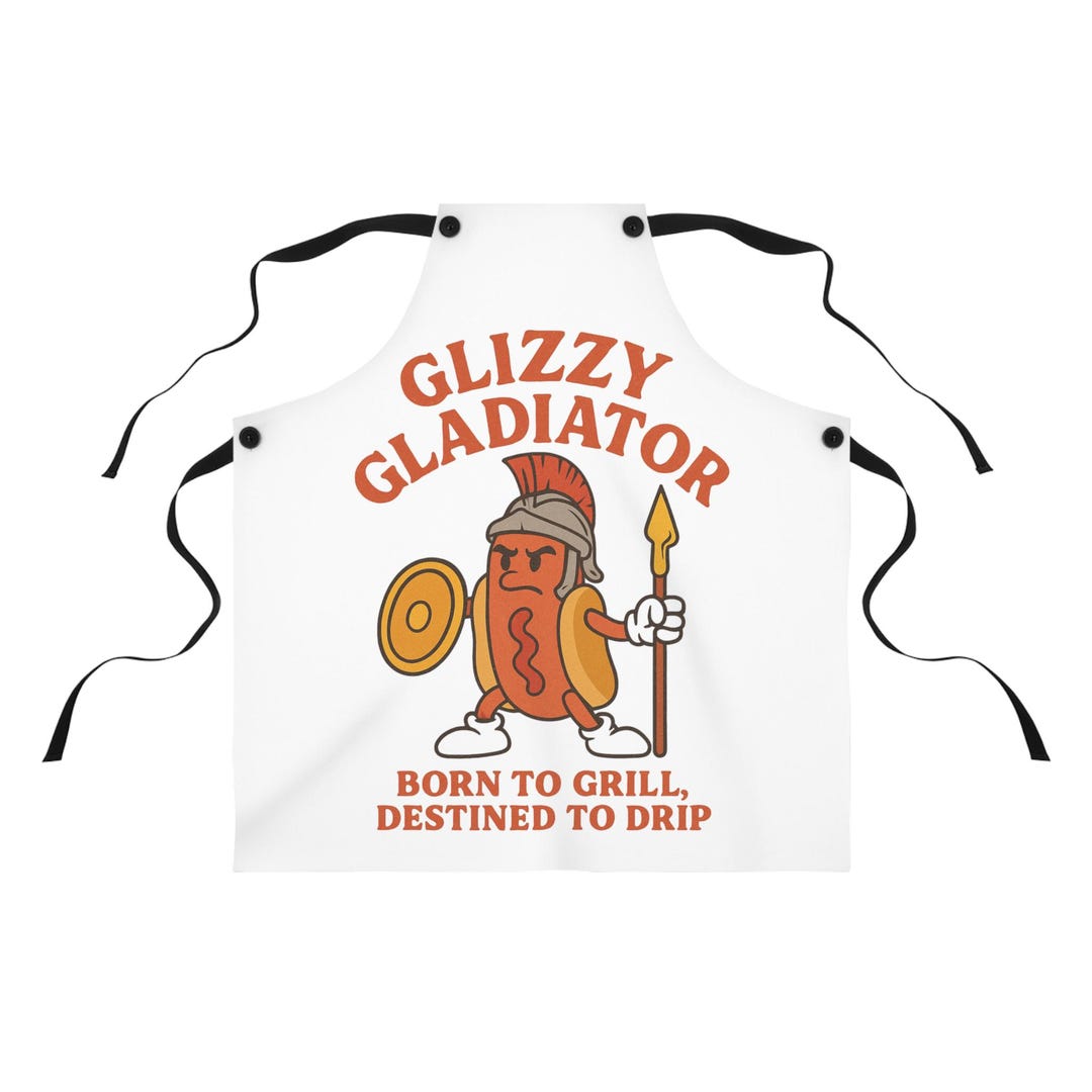 Glizzy Gladiator Apron | Fun Cooking Gift for Grill Lovers | BBQ ...