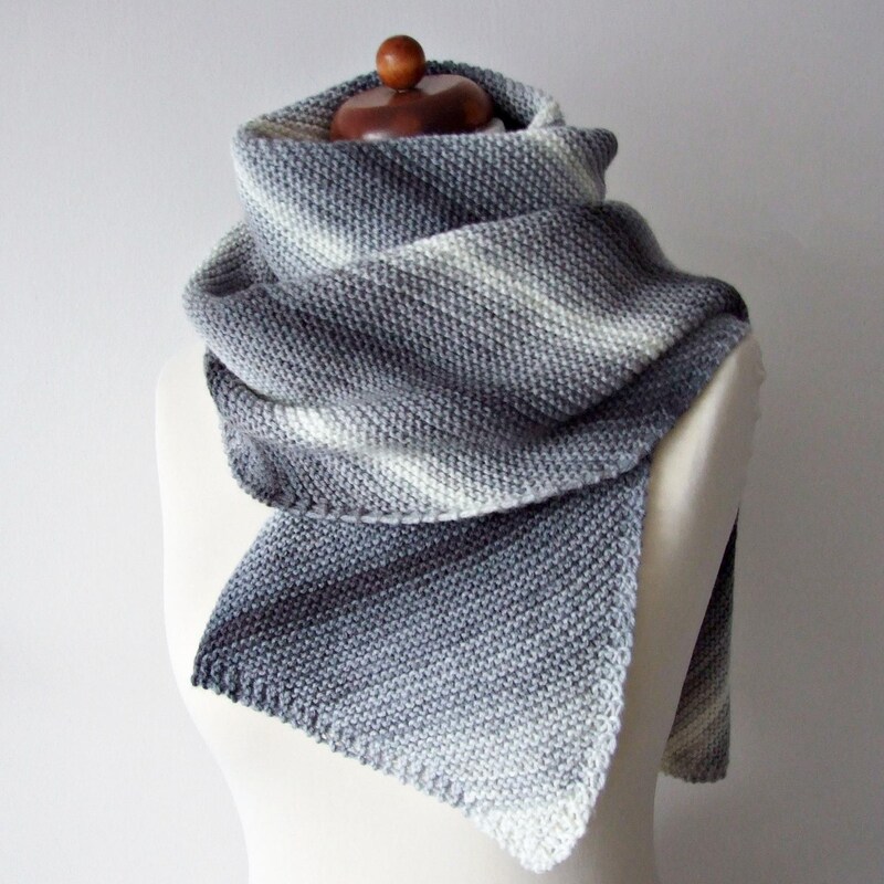Grey Scarf - Etsy