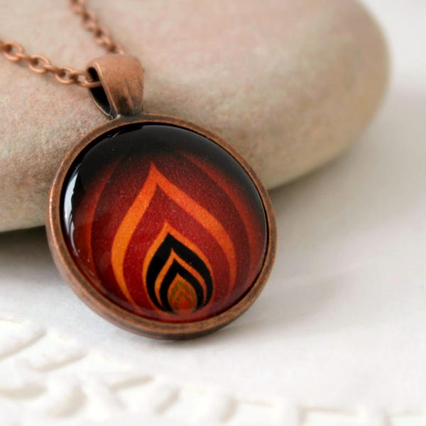 Flame Pendant - Etsy