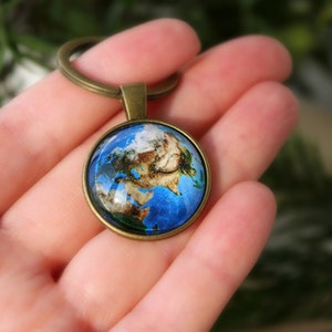 Planet Earth Keychain | Galaxy Keychain | Earth Keychain | Space ...