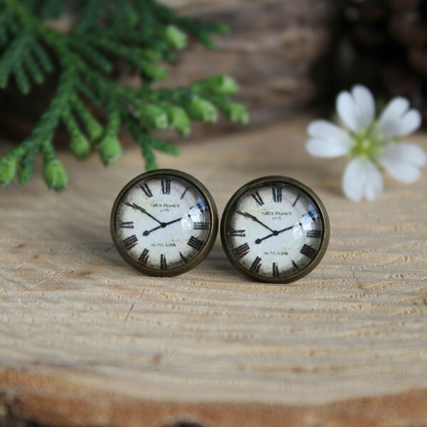 Clock Earrings - Etsy