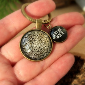 Maya Calendar Keychain | Custom Order Keyring | Personalized Message ...