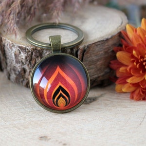 Levels of Flame Keychain | Fire and Flames Jewelry | Symbolic Jewelry ...