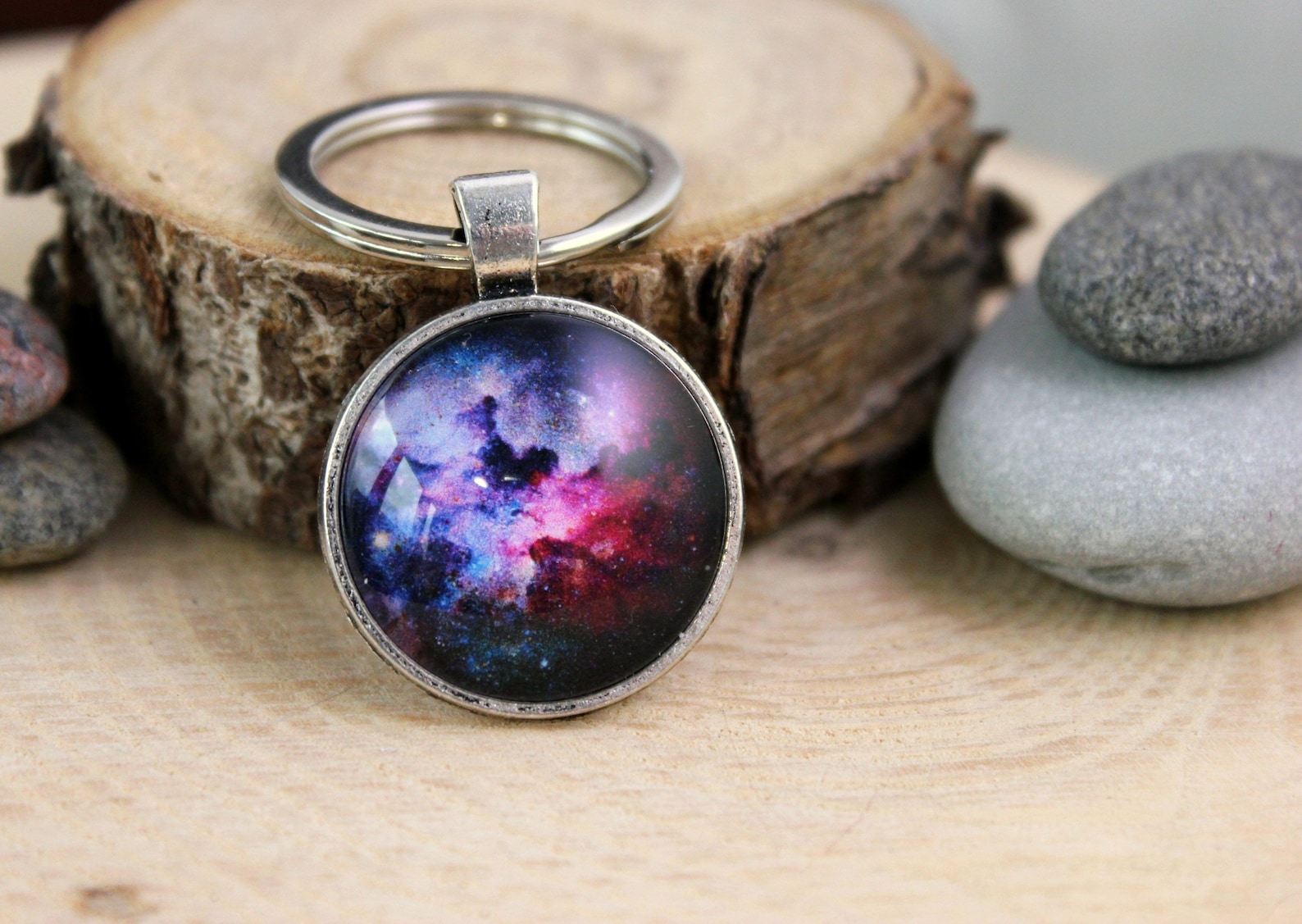 Galaxy Keychain Universe Keychain Space Jewelry Nebula - Etsy