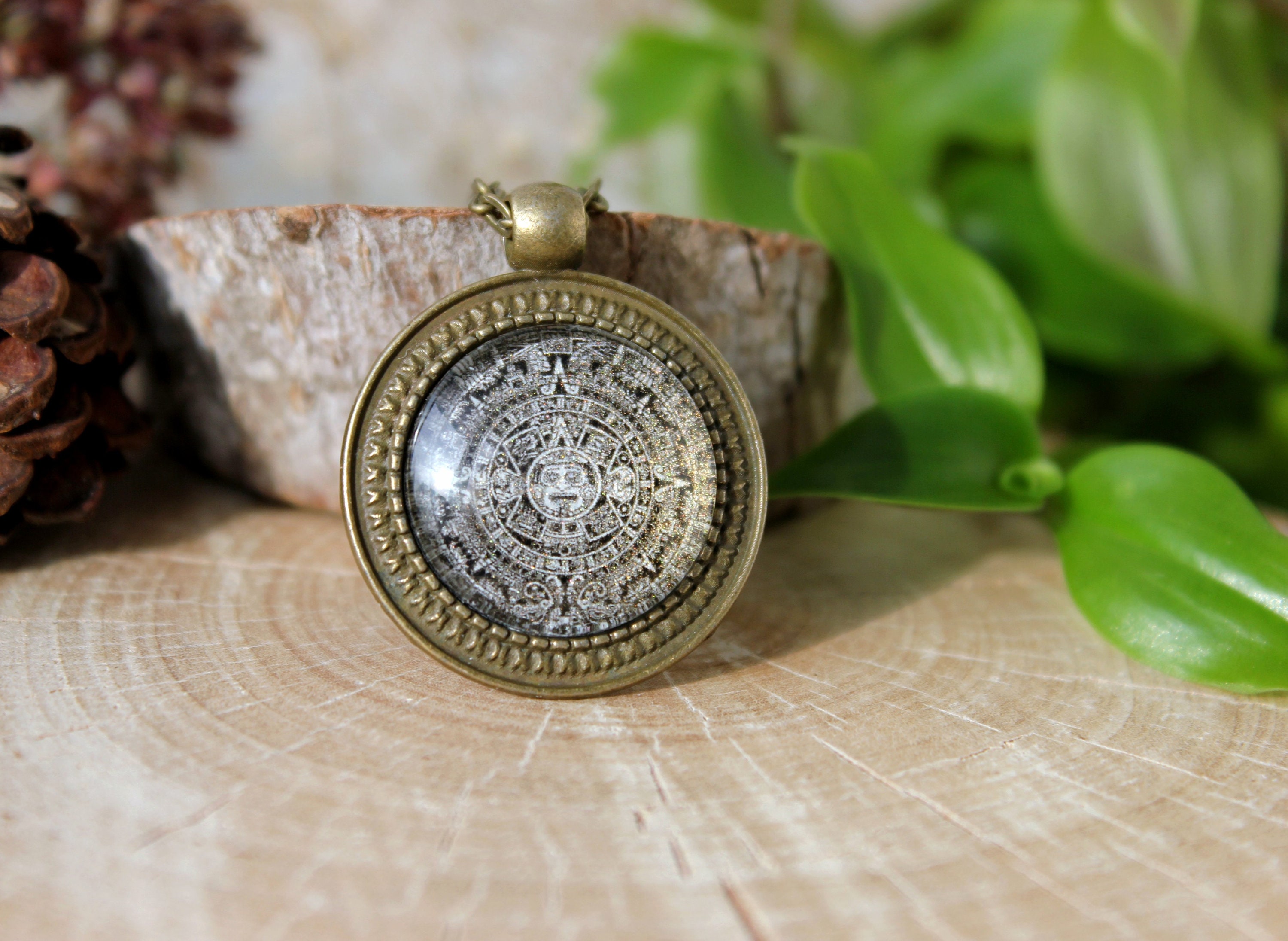 Mayan Calendar Necklace | Ancient Maya Calendar | Sparkling Pendant ...