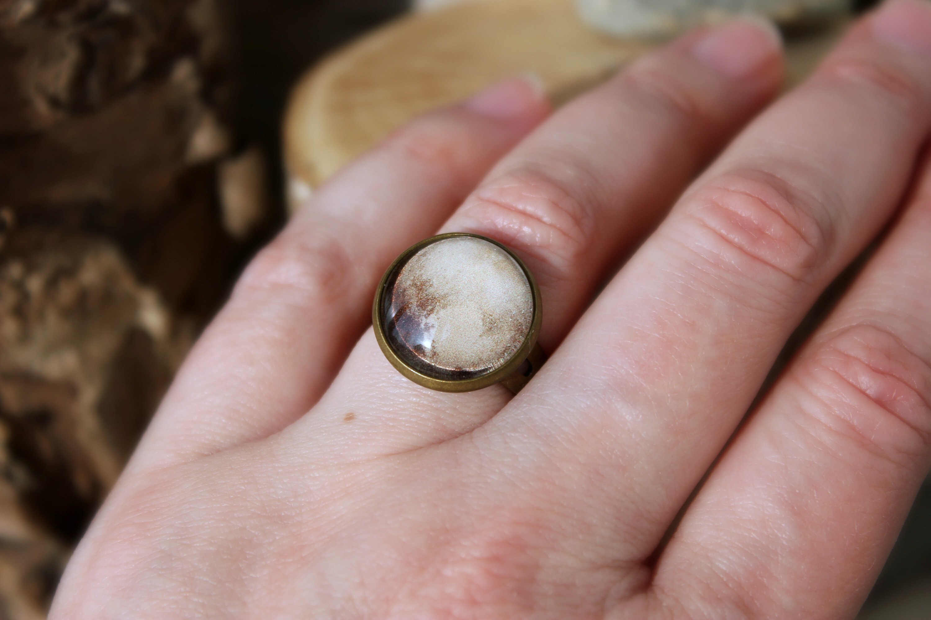 Pluto Ring Galaxy Jewelry Antique Bronze Ring Space | Etsy