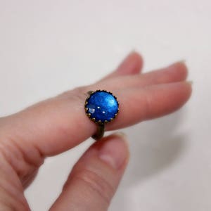 Royal Blue Ring | Little Blue Ring | Navy Blue Ring | Antique Bronze ...