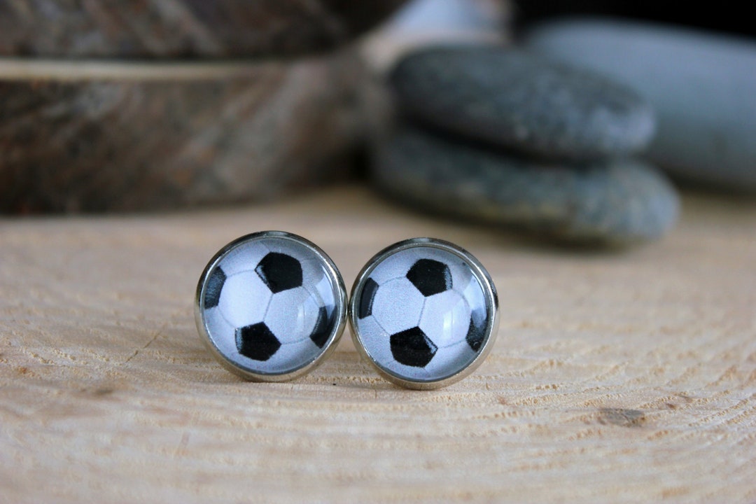 Soccer Ball Stud Earrings | Soccer Stud Earrings | Sports Jewelry ...