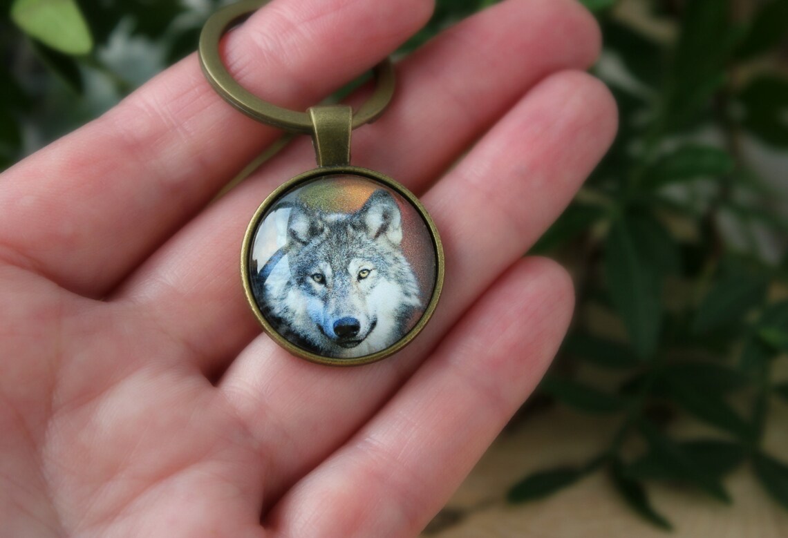 Wolf Keychain Wolf Key Ring Animal Keychain Wolf Lovers | Etsy