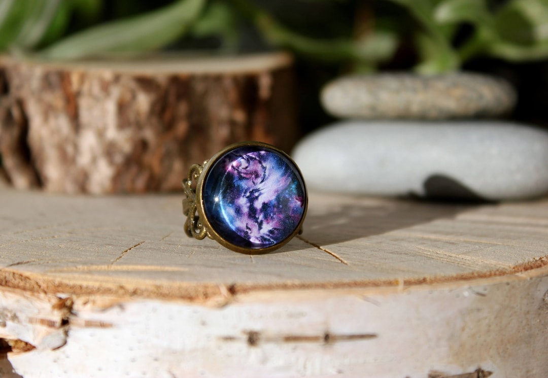 Purple Orion Nebula Ring | Universe Ring | Nebula Jewelry | Antique ...