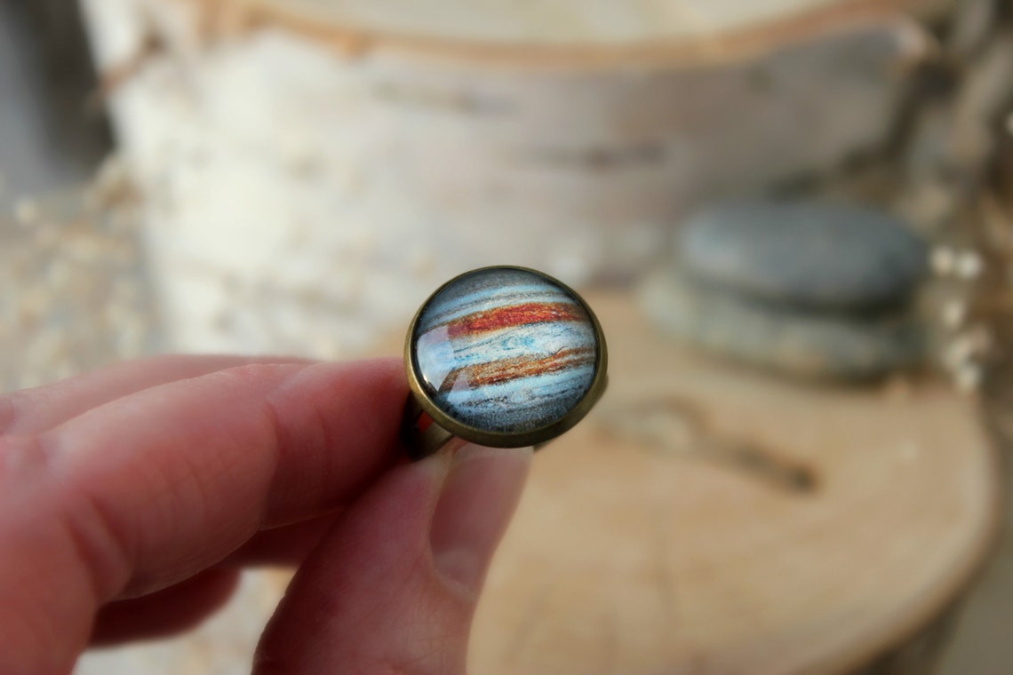 Jupiter Ring Antique Bronze Ring Space Jewelry Jupiter | Etsy