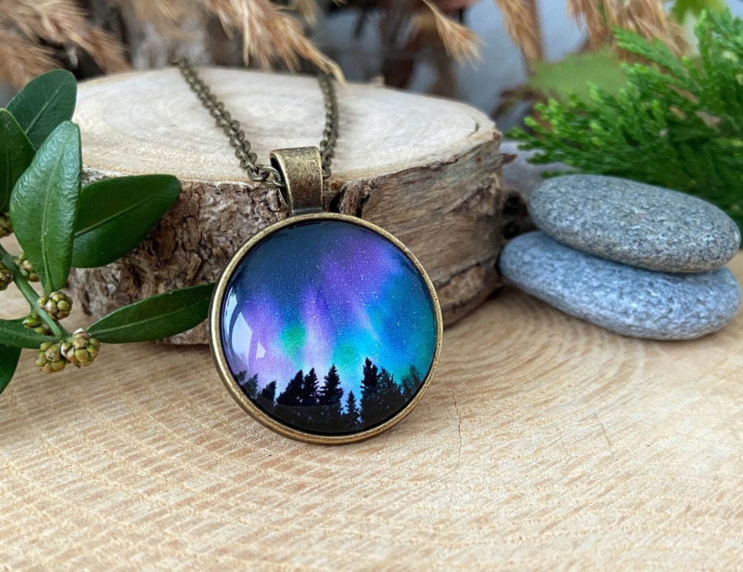 Northern Lights Pendant | Northern Light Jewelry | Aurora Borealis ...