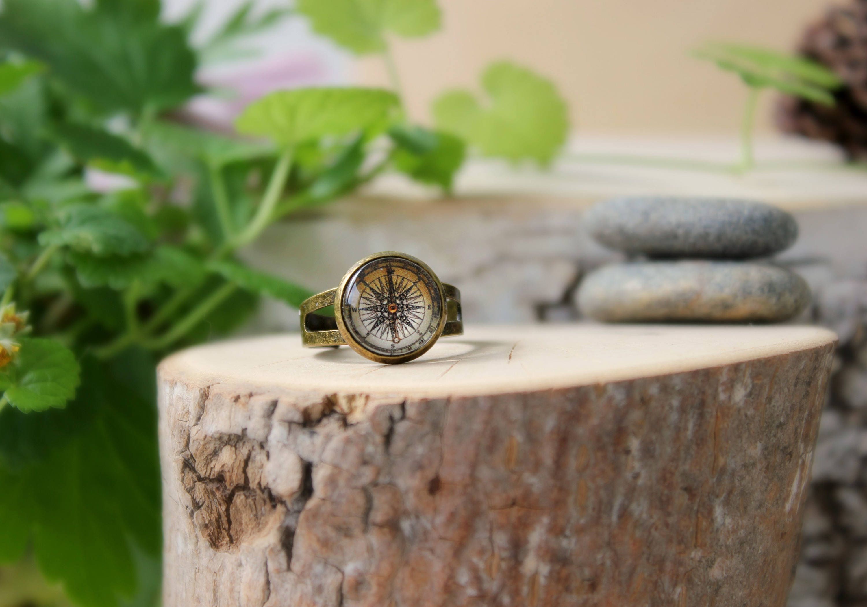 Vintage Compass Ring | Compass Jewelry | Adjustable Retro Ring ...