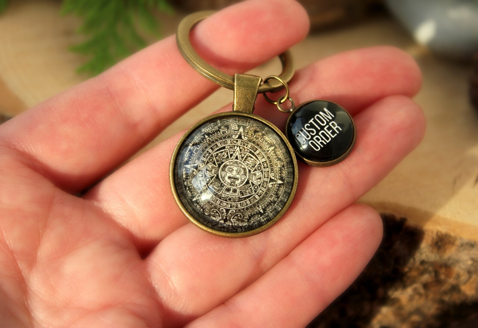Maya Calendar Keychain | Custom Order Keyring | Personalized Message ...