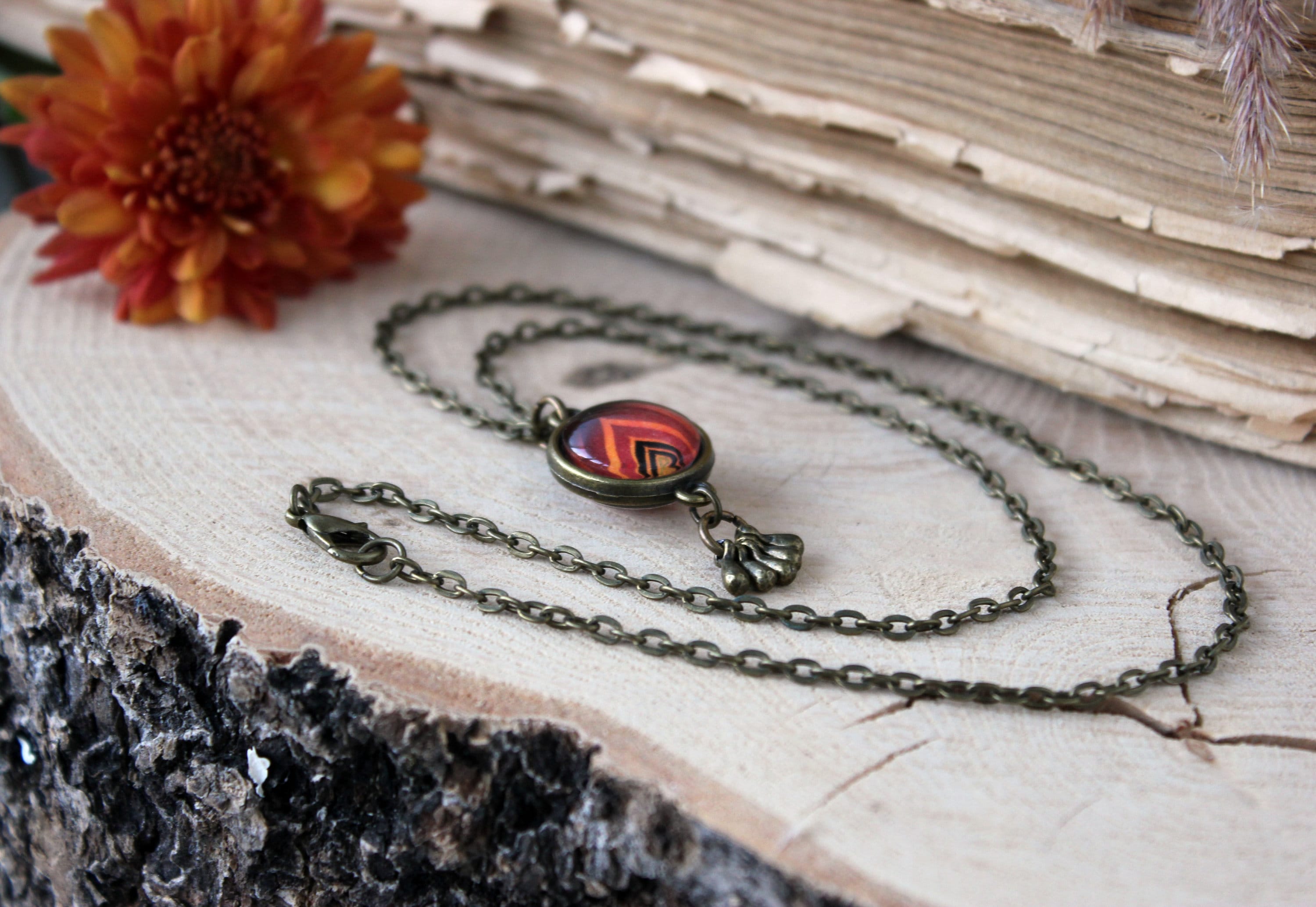 Two Sided Levels of Flame Necklace | Fire and Flames Jewelry | Symbolic ...