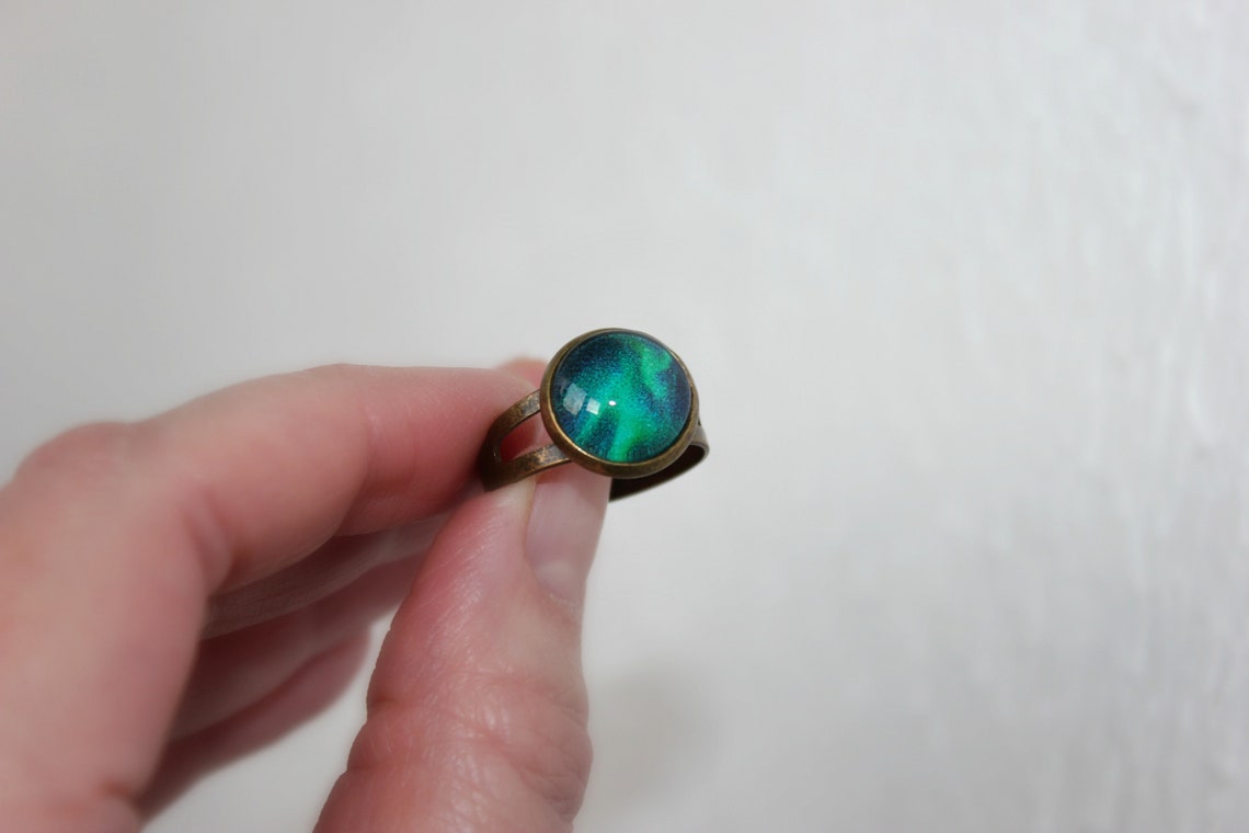 Northern Lights Ring | Aurora Borealis Rings | Northern Lights Jewelry ...