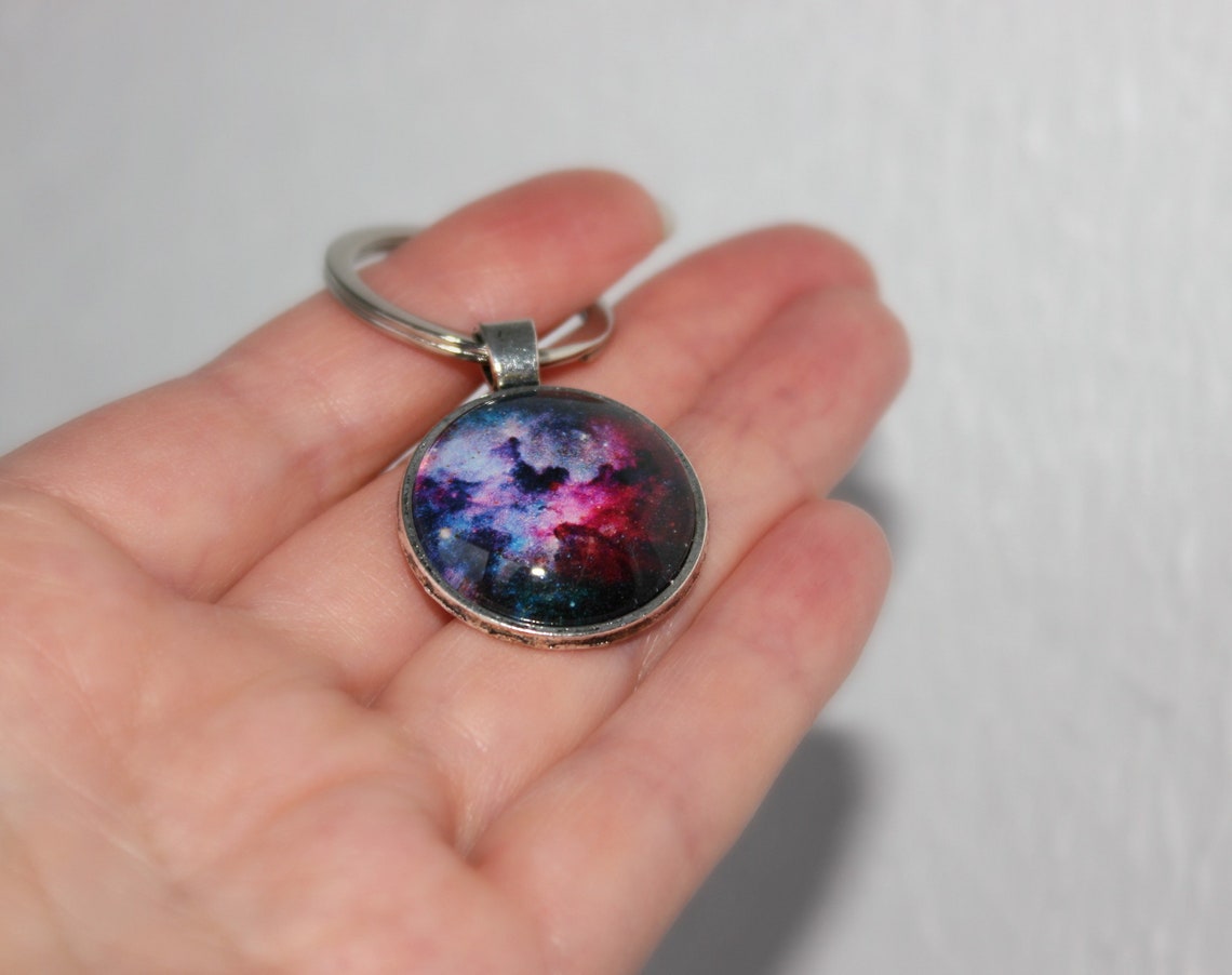 Galaxy Keychain | Universe Keychain | Space Jewelry | Nebula Keychain ...