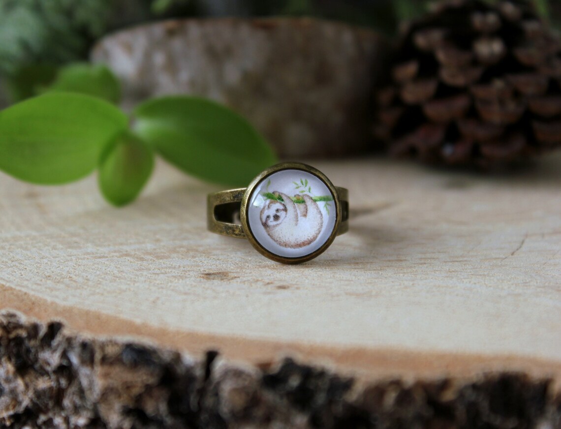 Sloth Ring Sloth Jewelry Animal Ring Sloth Gifts - Etsy