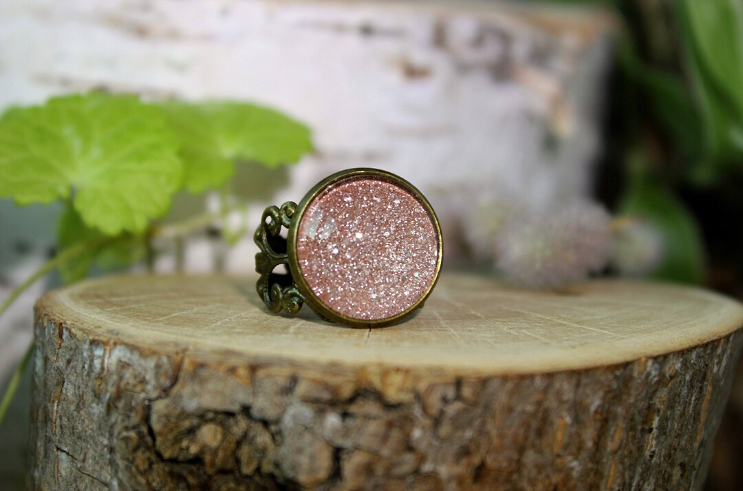 Glitter Ring | Rose Gold Sparkling Ring | Glitter Jewelry | Sparkly ...