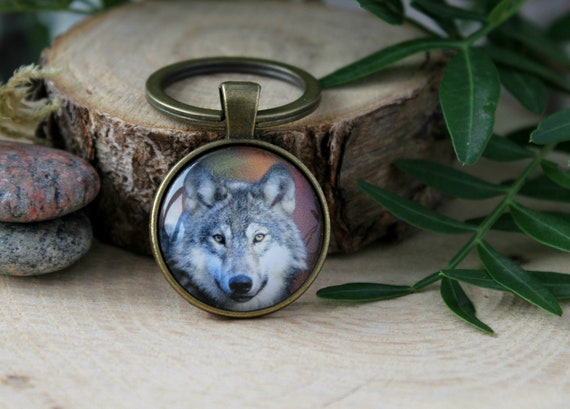 Wolf Keychain Wolf Key Ring Animal Keychain Wolf Lovers - Etsy