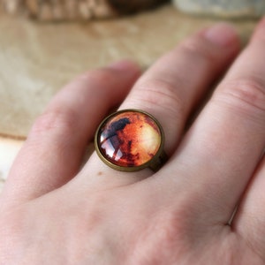 Mars Ring | Antique Bronze Ring | Space Jewelry| Mars Jewelry | Galaxy ...