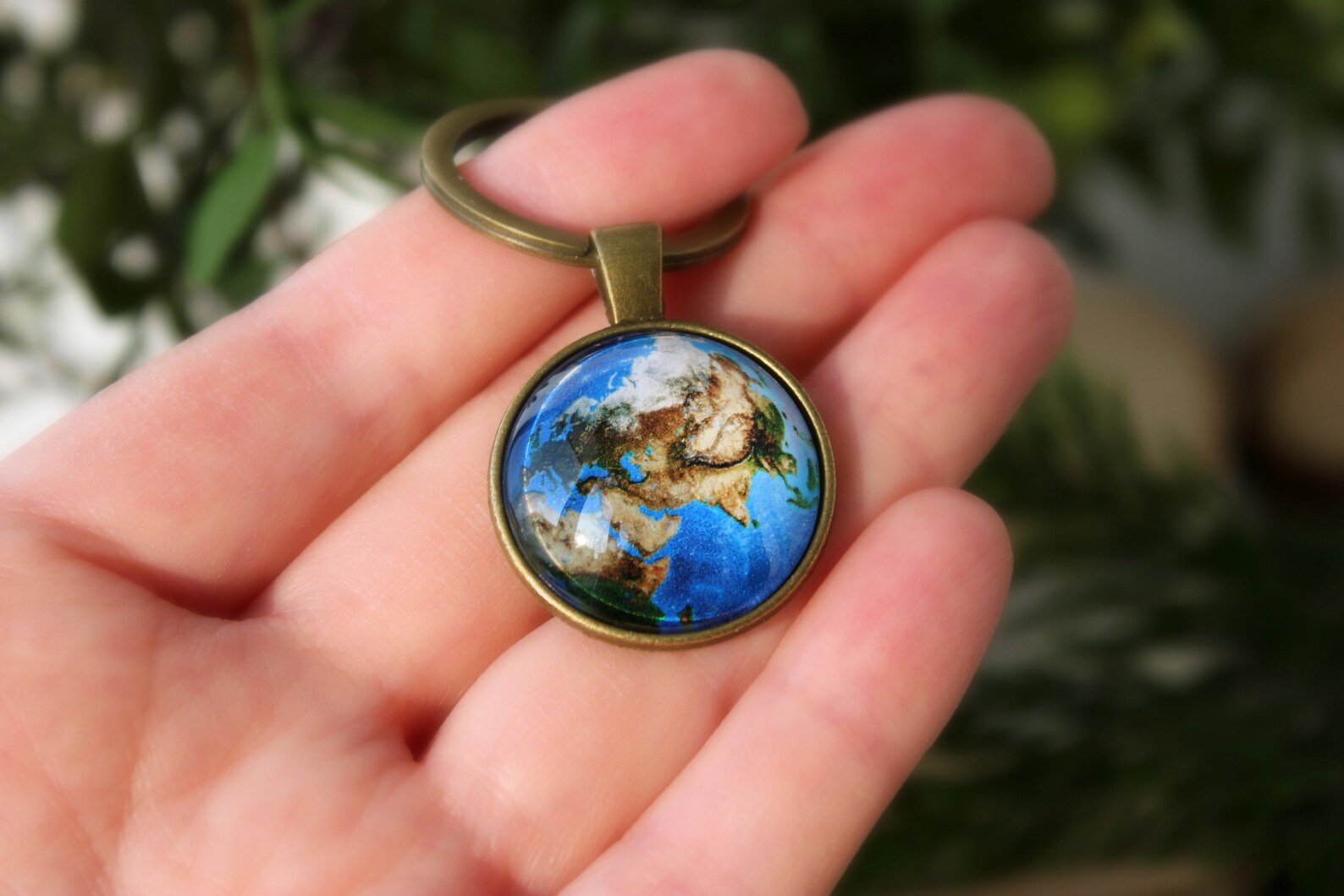 Planet Earth Keychain Galaxy Keychain Earth Keychain - Etsy