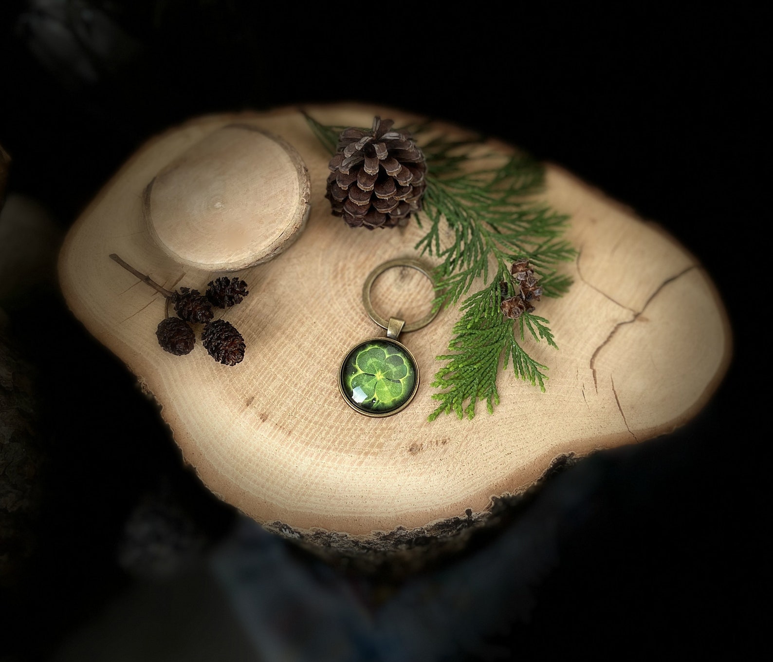 Clover Keychain Four Leaf Clover Keychain Lucky Clover | Etsy