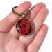 Red Rose Keychain | Rose Keychain | Flower Keychain | Personalized Gift ...