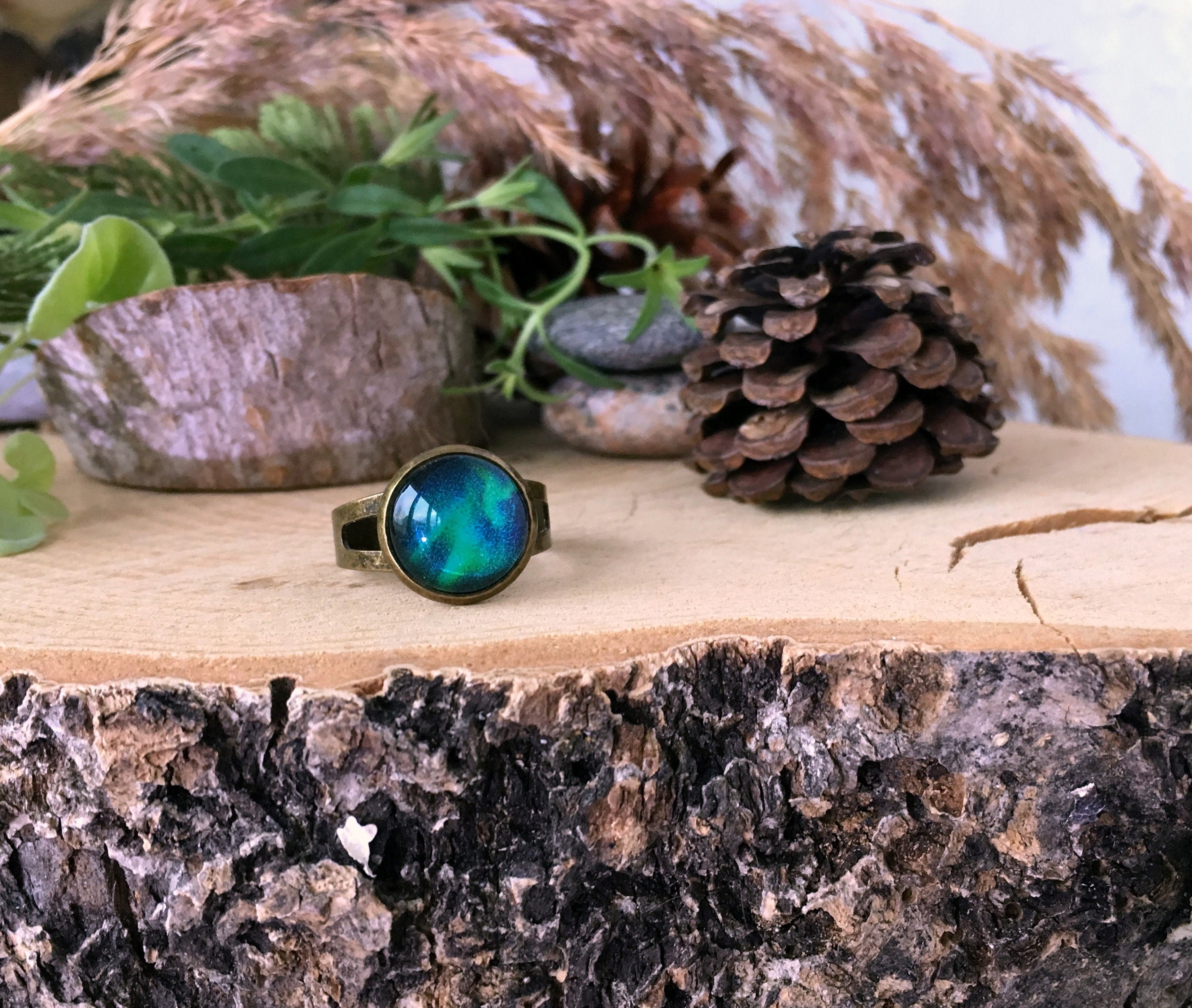 Northern Lights Ring | Aurora Borealis Rings | Northern Lights Jewelry ...