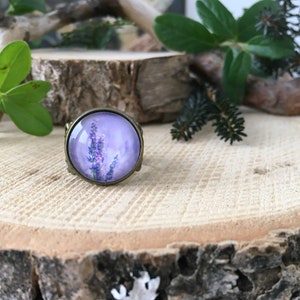 Lavender Ring | Lavender Jewelry | Flower Jewelry | Lilac Flower Ring ...