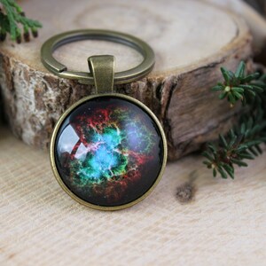 Crab Nebula Keychain | Galaxy Keychain | Nebula Key Ring | Space ...
