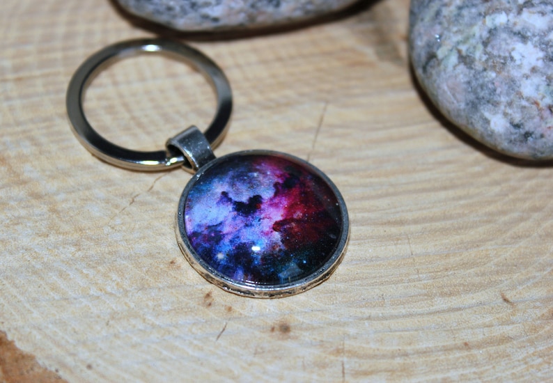 Galaxy Keychain | Universe Keychain | Space Jewelry | Nebula Keychain ...
