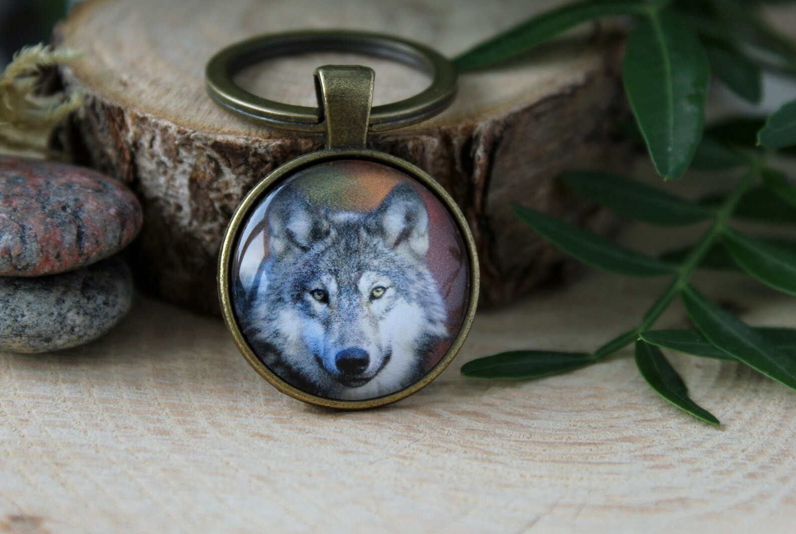 Wolf Keychain Wolf Key Ring Animal Keychain Wolf Lovers - Etsy
