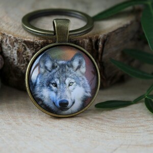Wolf Keychain | Wolf Key Ring | Animal Keychain | Wolf Lovers Gift ...