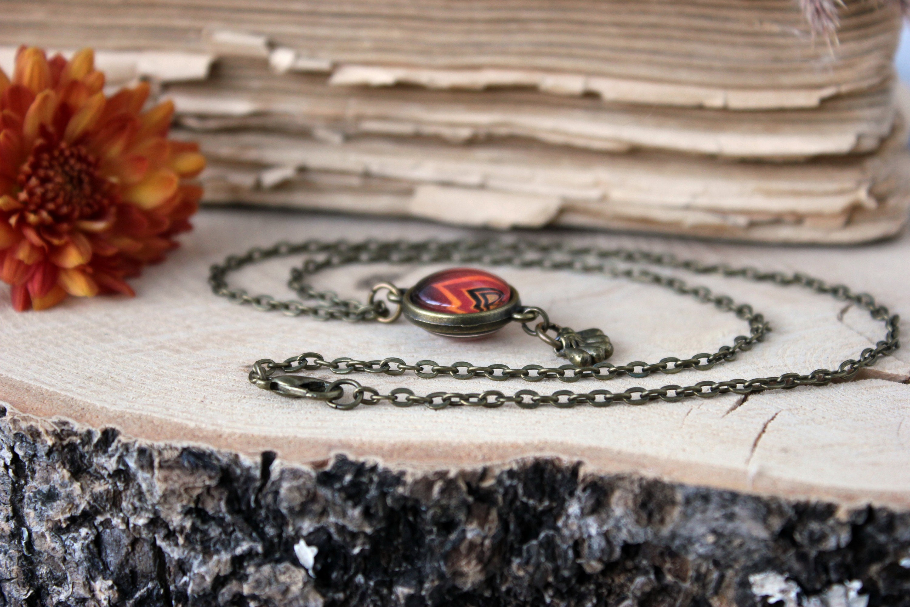 Two Sided Levels of Flame Necklace | Fire and Flames Jewelry | Symbolic ...