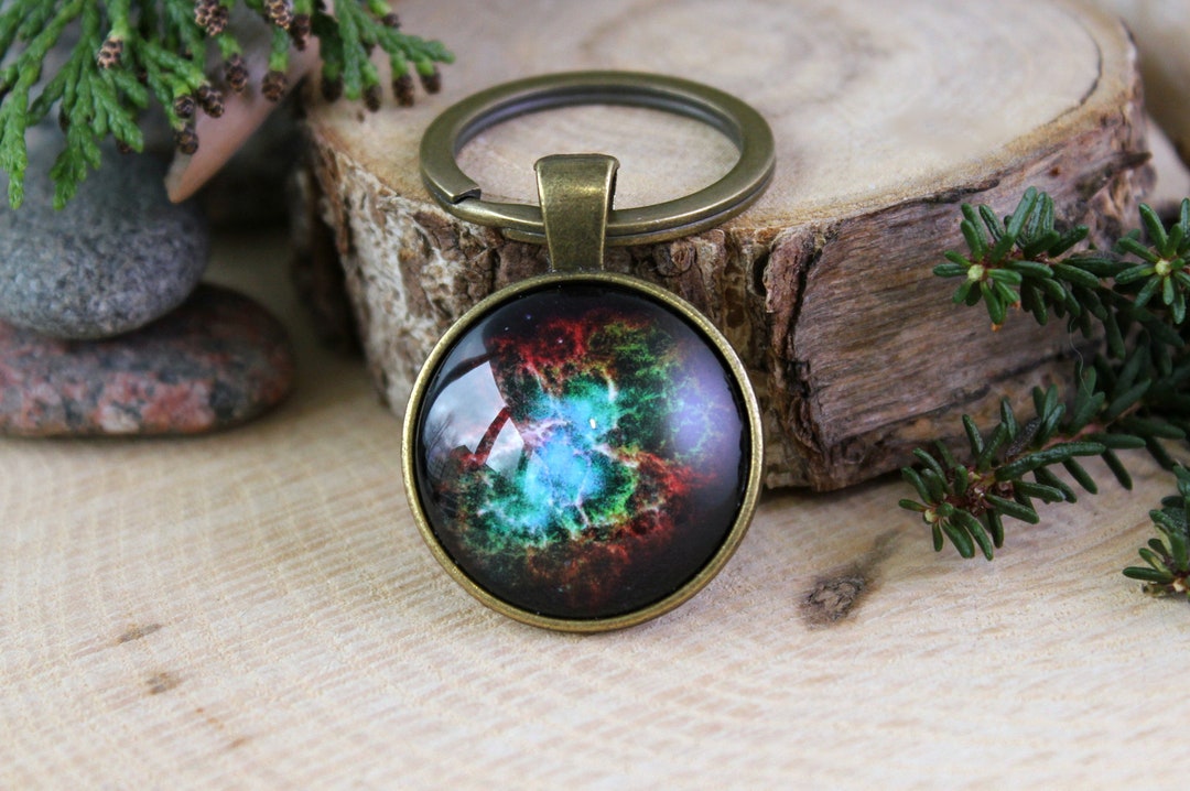 Crab Nebula Keychain | Galaxy Keychain | Nebula Key Ring | Space ...