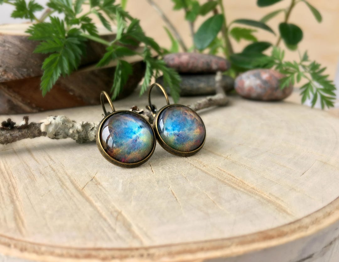 Orion Nebula Earrings | Antique Bronze Earrings | Boho Jewelry | Galaxy ...