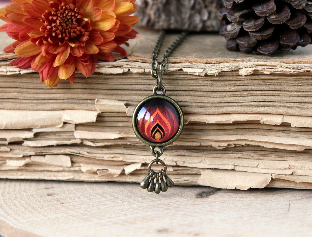 Two Sided Levels of Flame Necklace | Fire and Flames Jewelry | Symbolic ...